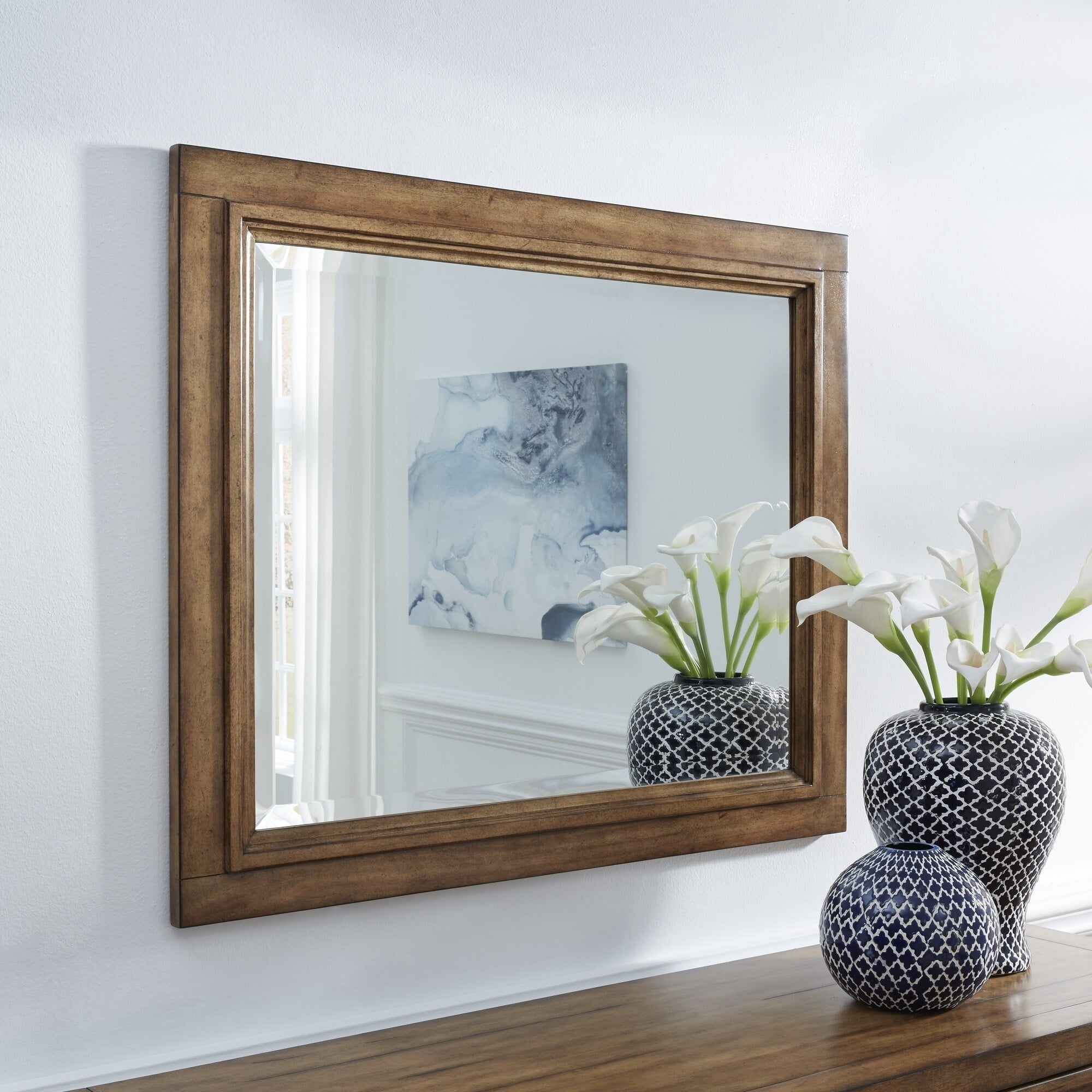 Carbon Loft Wallace Wood-framed Landscape Wall Mirror - Walmart.com