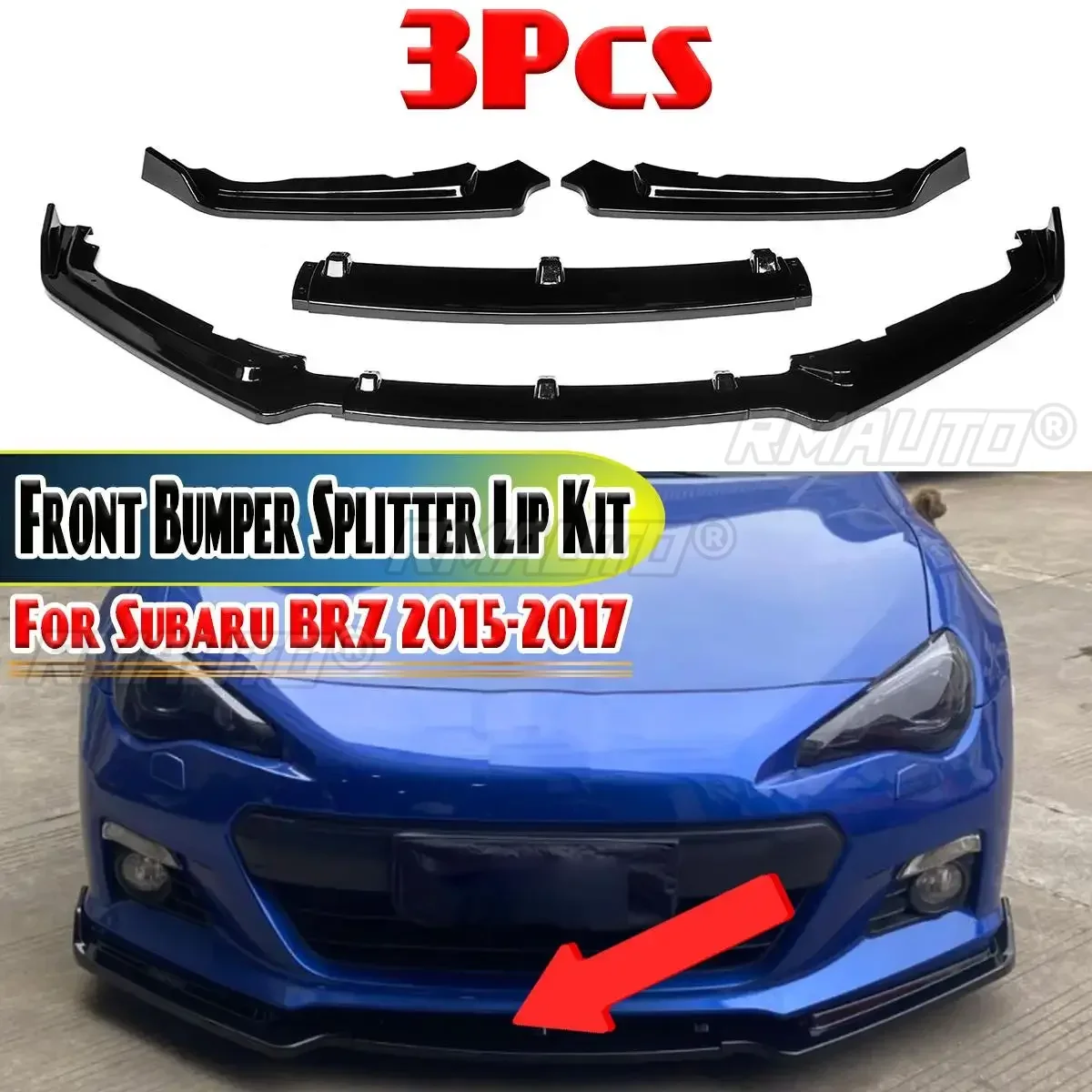 Carbon Look BRZ Lip Front Bumper Splitter Diffuser Lip Protector ...
