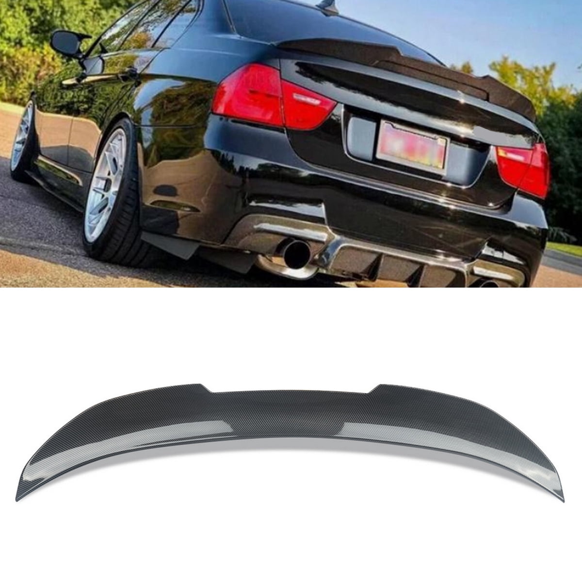 Carbon Look Rear Trunk Spoiler Wing For 2006-2011 BMW E90 Sedan 328i ...
