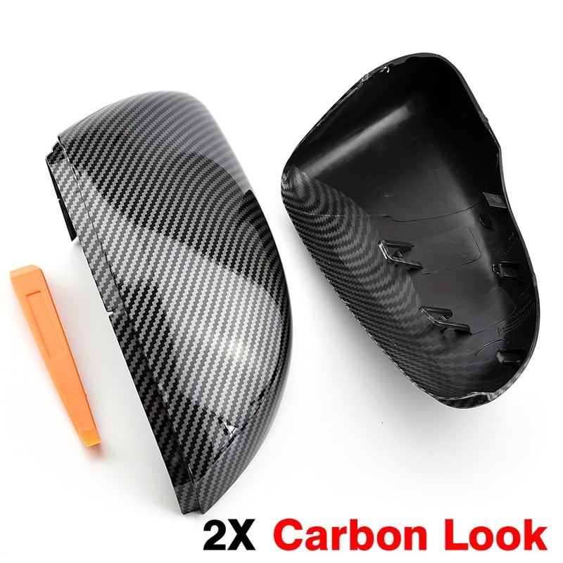Carbon Look black-Real Carbon Fiber Mirror Cover Rearview Side Mirror ...