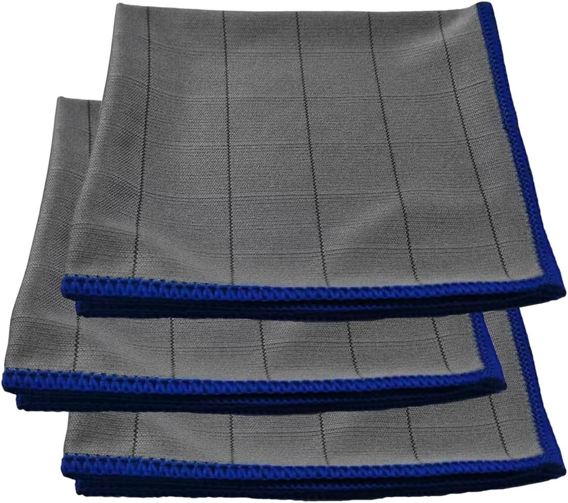 Carbon Microfiber Towels, 12" x 12" No Lint No Streak Cleaning Towel ...