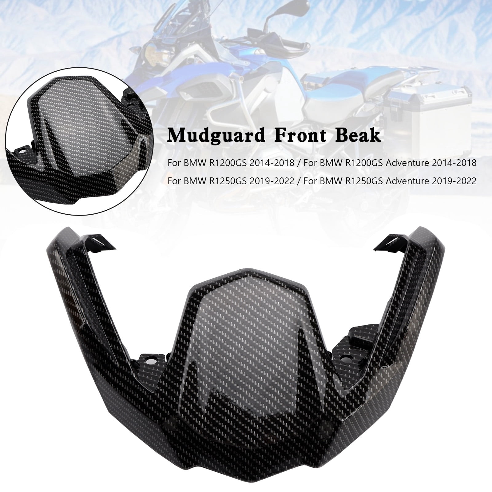Carbon Mudguard Extension Beak Nose For BMW R1200 R1250 GS Adventure ...