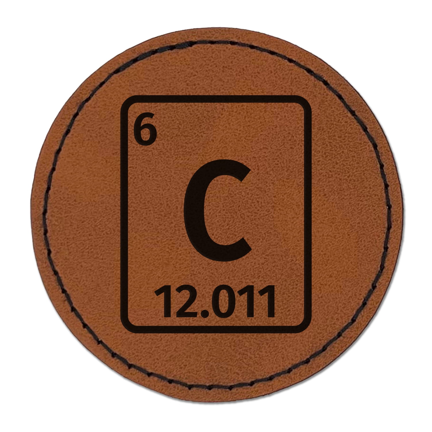 Carbon Periodic Table of Elements Science Chemistry 2.5" Faux Leather ...