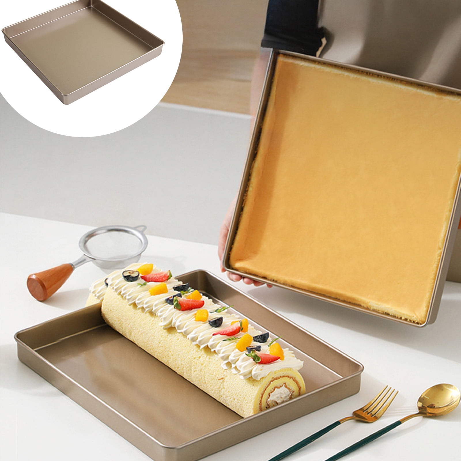 Carbon Steel Baking Pan Nonstick Square Cake Mold | 11 Inch Widened ...