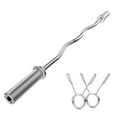 Carbon Steel Barbell Bar,Bench Press Bar,4FT Curved Rod Weight Bar for ...