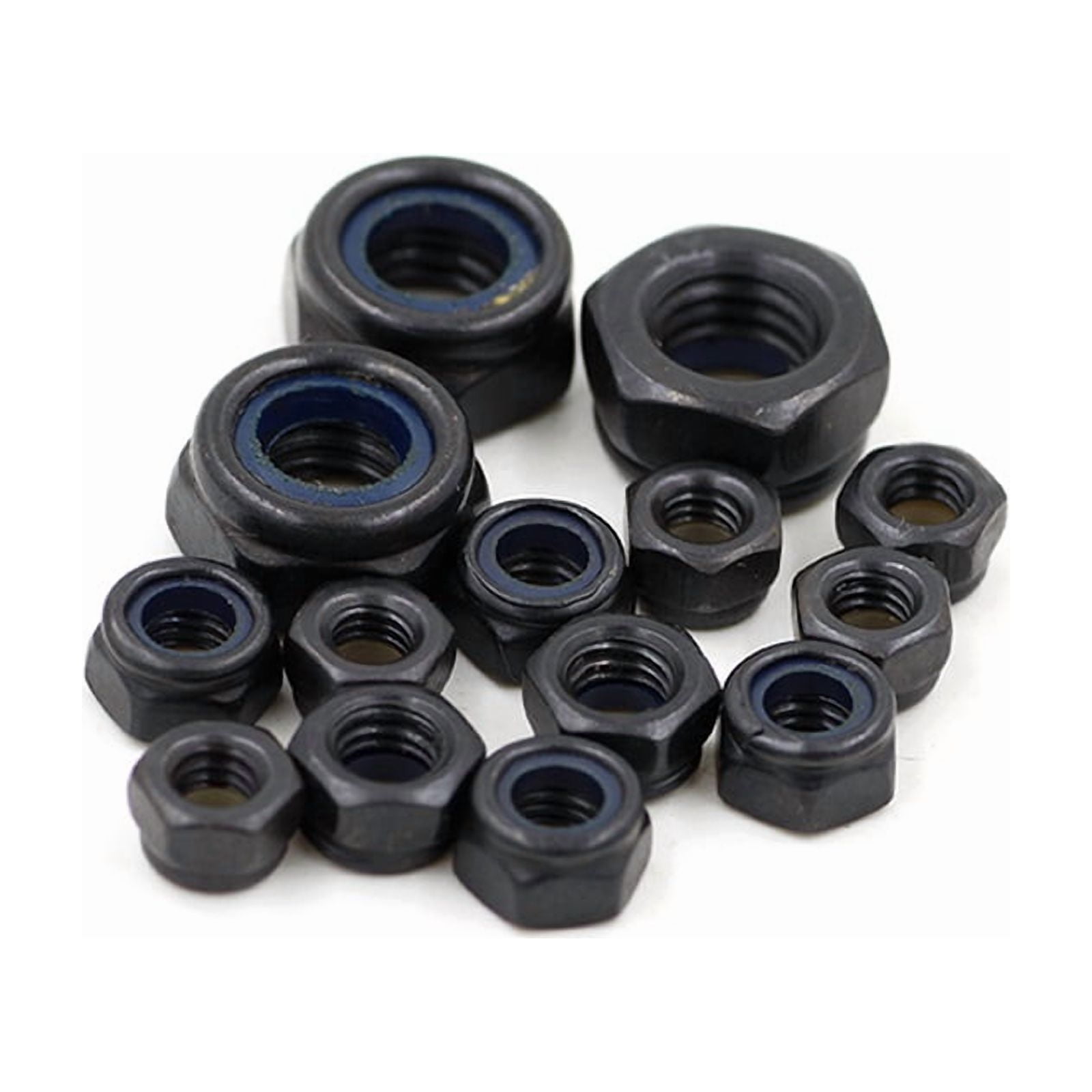 Carbon Steel Black Color Lock Nut M2 M2.5 M3 M4 M5 M6 M8 M10 Nylock Self Locking Hex Nuts ...