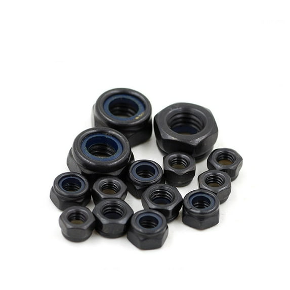 Carbon Steel Black Color Lock Nut M2 M2.5 M3 M4 M5 M6 M8 M10 Nylock ...