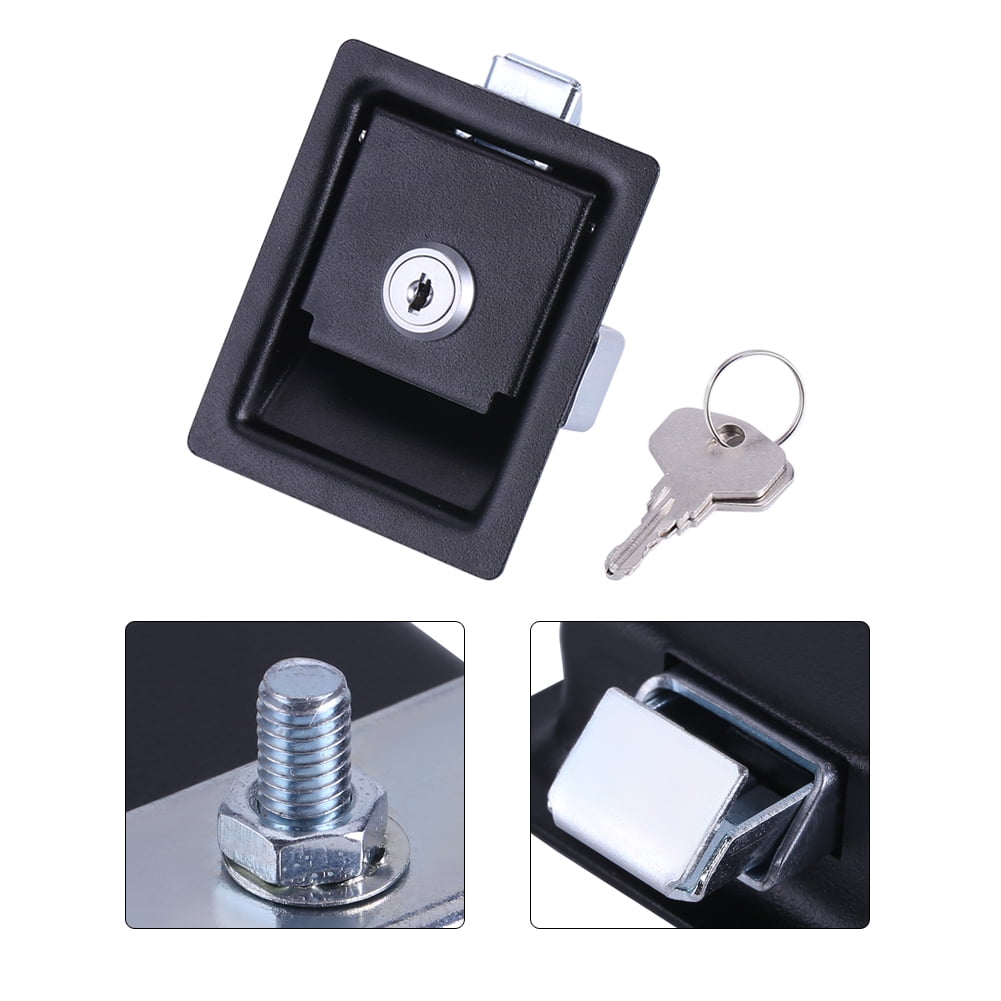 Carbon Steel Cabinet Door Lock, Deadbolt Latch With 2 Keys, Secure ...