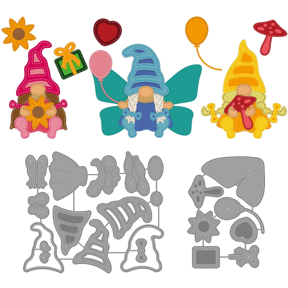 Carbon Steel Cutting Dies Santa Gnome Pattern Stencil Embossing Paper ...