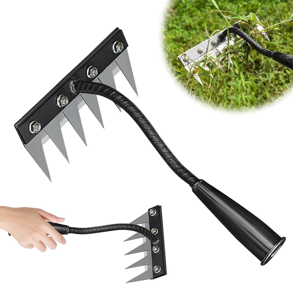 Carbon Steel Garden Weeding Rake, Detachable Gardening Hand Weeder ...