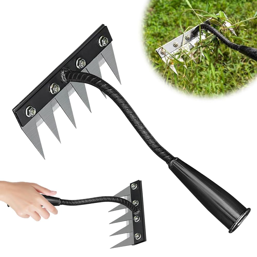 Carbon Steel Garden Weeding Rake, Detachable Gardening Hand Weeder ...