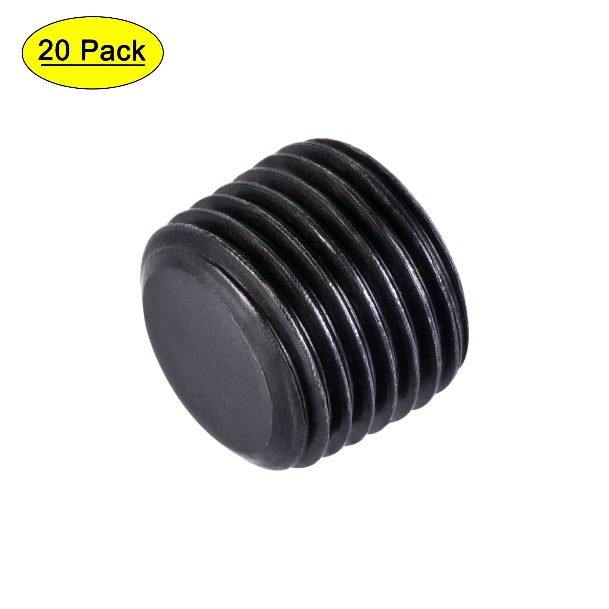 Carbon Steel Internal Hex 1/8NPT Male Thread Socket Pipe Plug Cap Black ...
