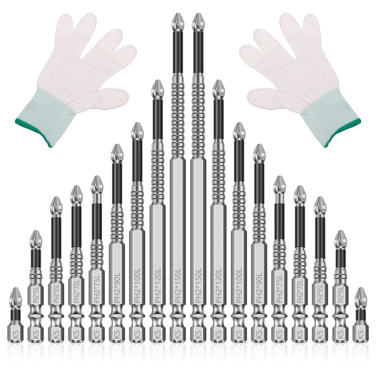 Carbon Steel Magnetic Screwdriver Bit Strong Suction Magnetic Electric ...