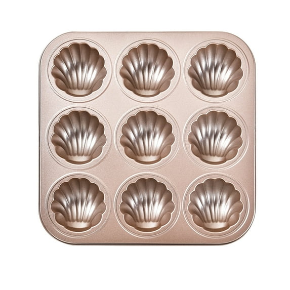 Carbon Steel Non-Stick Cake Pan 9-Piece Baking Tray Set for Oven Rose ...