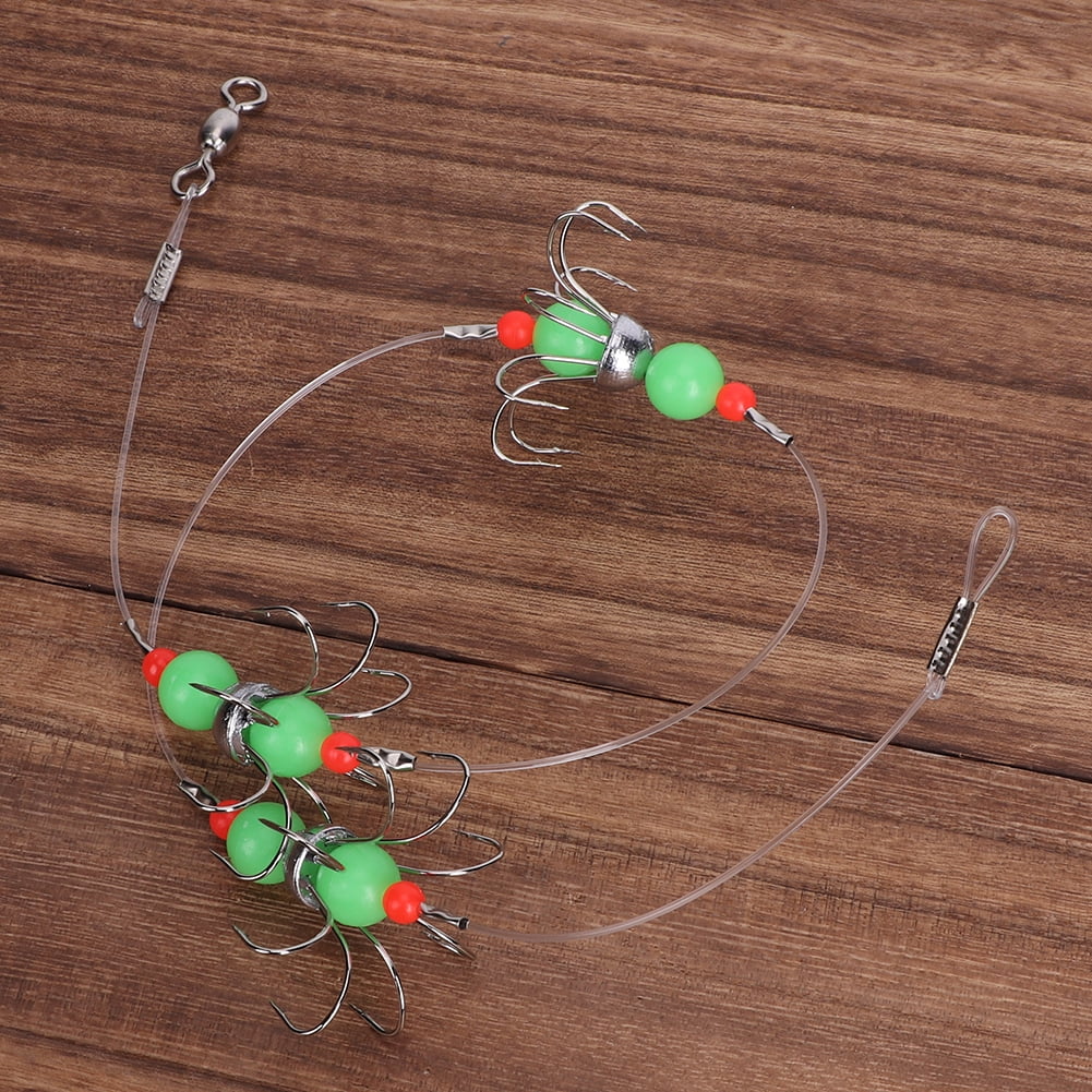 Carbon Steel Octopus Fishing Hooks, Glow,in,the,Dark For Low,Light ...