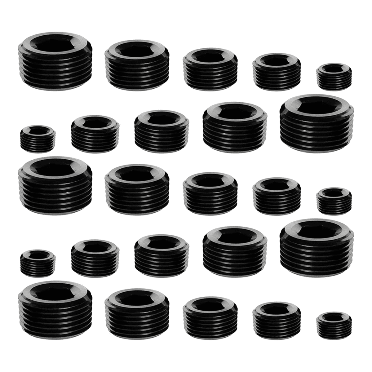 Carbon Steel Pipe Plug Kit, NPT Male Hexagonal Thread Sleeve Plug, A ...