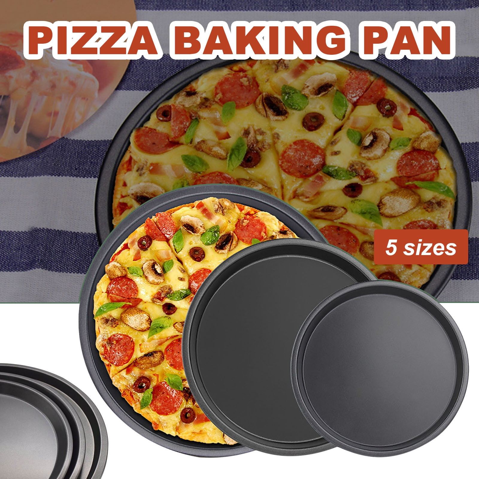 Carbon Steel Pizza Tray, Pizza Pan, Round Pizzas Plates, Non Stick ...