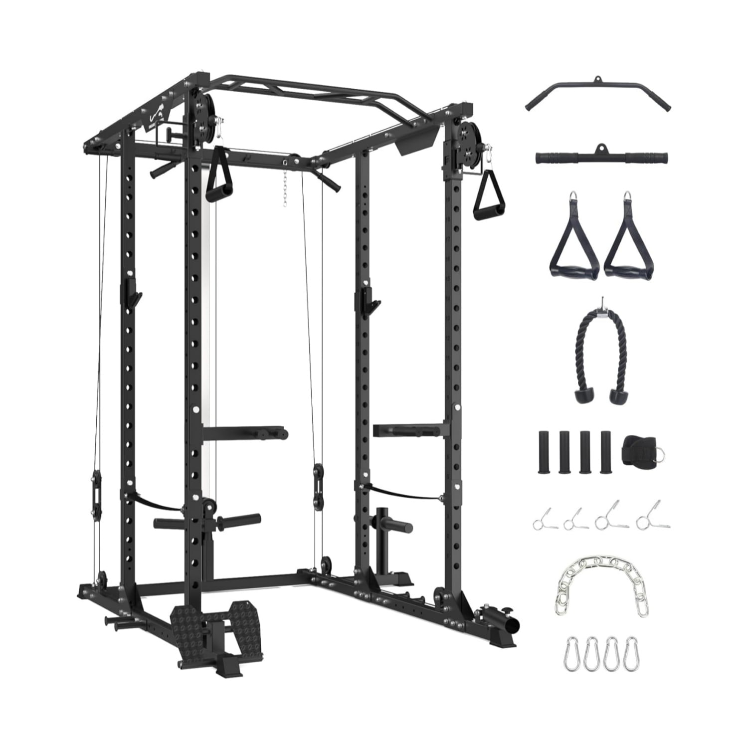 Carbon Steel Power Cage, Multi-Function Workout Cage with Cable Cross ...