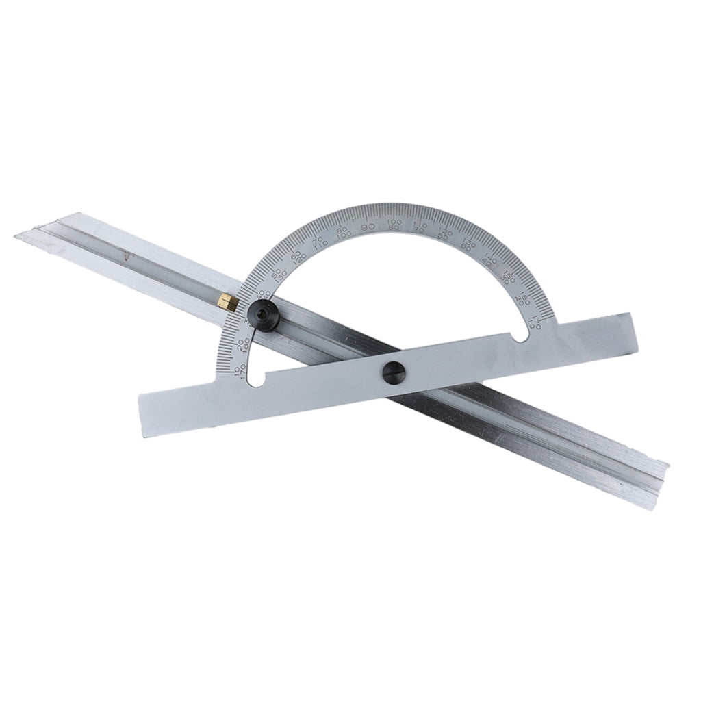 Carbon Steel Protractor 10-170 Degrees Ruler Adjustable Angles ...