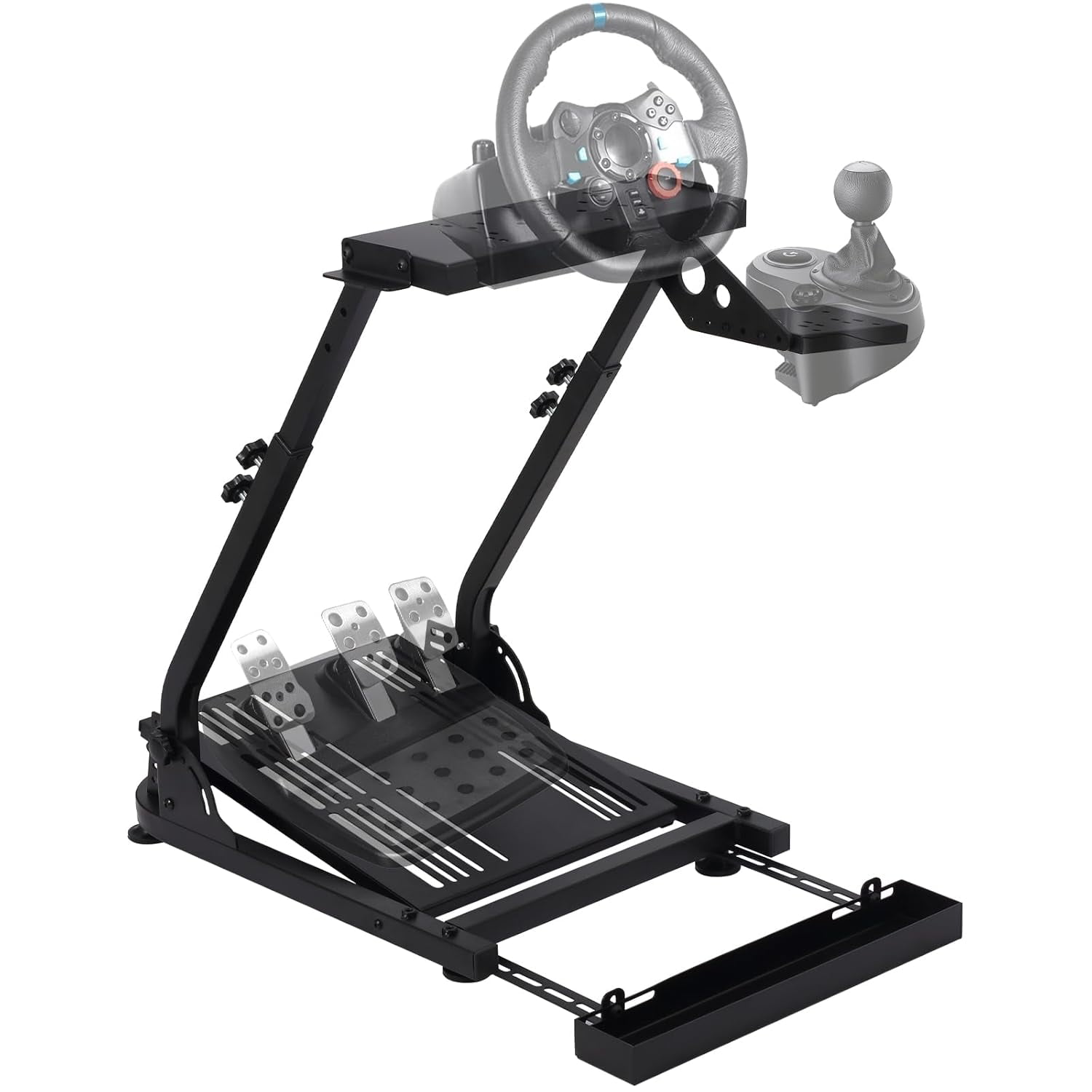 Carbon Steel Racing Wheel Stand with X-Fold Design for Sim Racing Games ...