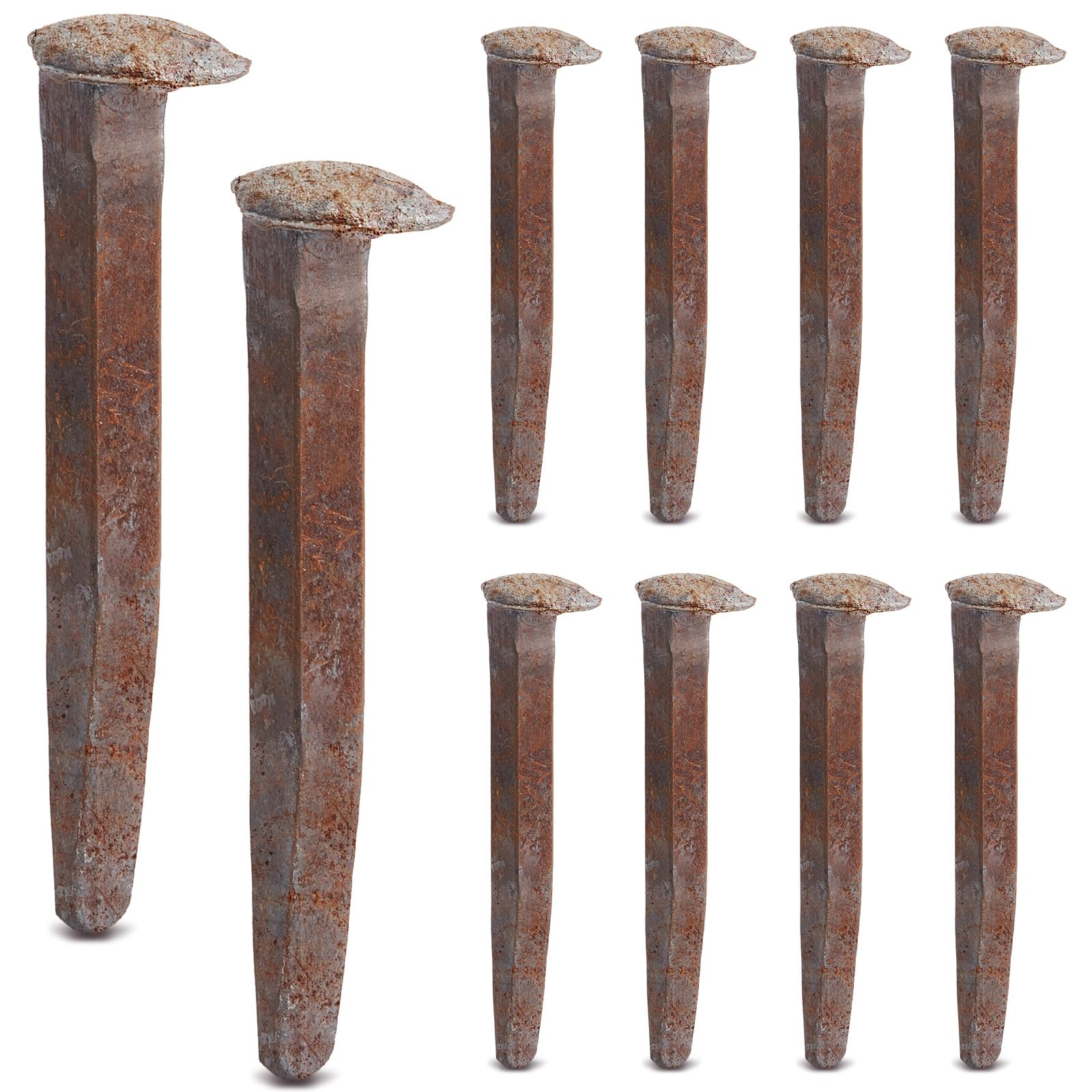 Carbon Steel Railroad Spikes 10 Pack, Weathered Rail Road Nails for ...