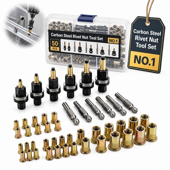Carbon Steel Rivet Nut Tool Set Head Rivet Nut Tool Kit Including M3 ...