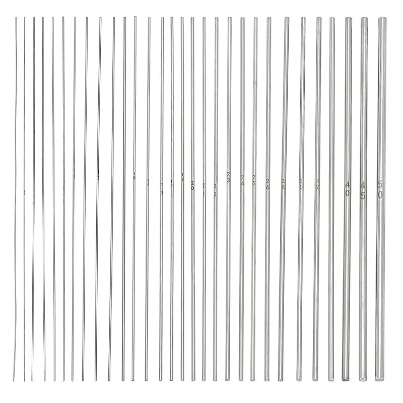 Carbon Steel Rod Stainless Steel Color 220x0.5~5mm 30pcs/set - Walmart.com