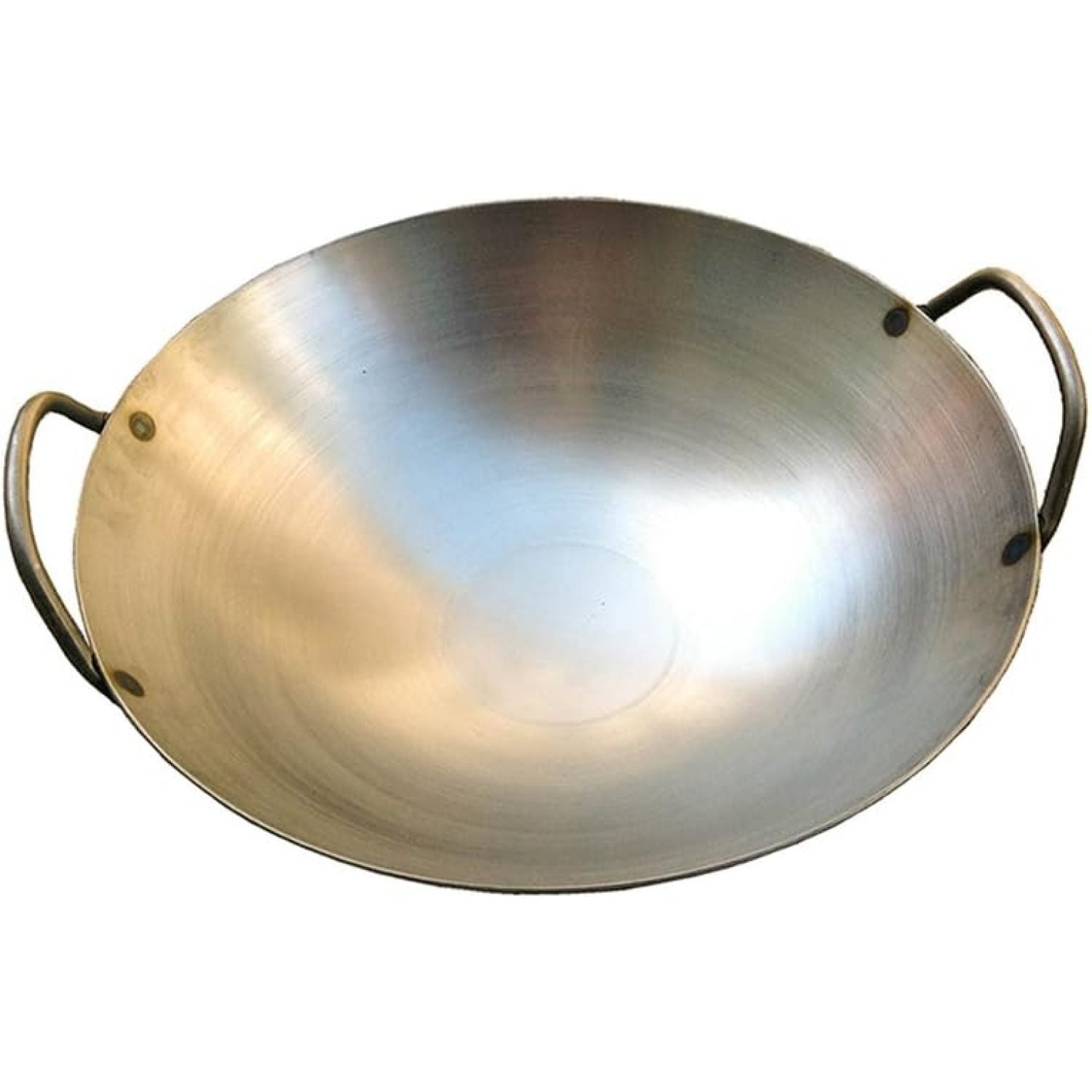 Carbon Steel Round Bottom Wok w/ 2 Loop Handles, USA Made (16 inch ...