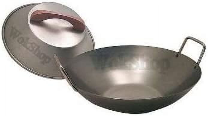 Carbon Steel Round Bottom Wok w/ 2 Loop Handles, USA Made (26 inch) WOK ...