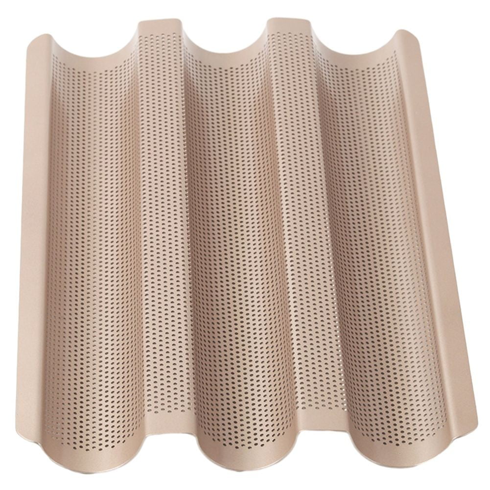 Carbon Steel Wave French Bread Baking Tray Bake Pan Perforated ...