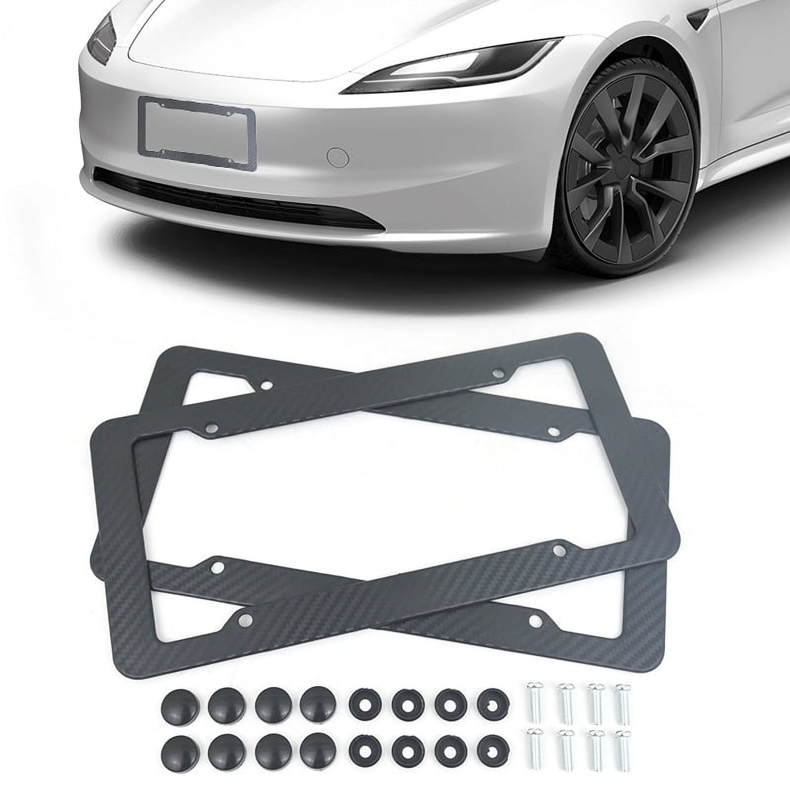 Carbon fiber license plate frame -2 packs of American license plate ...
