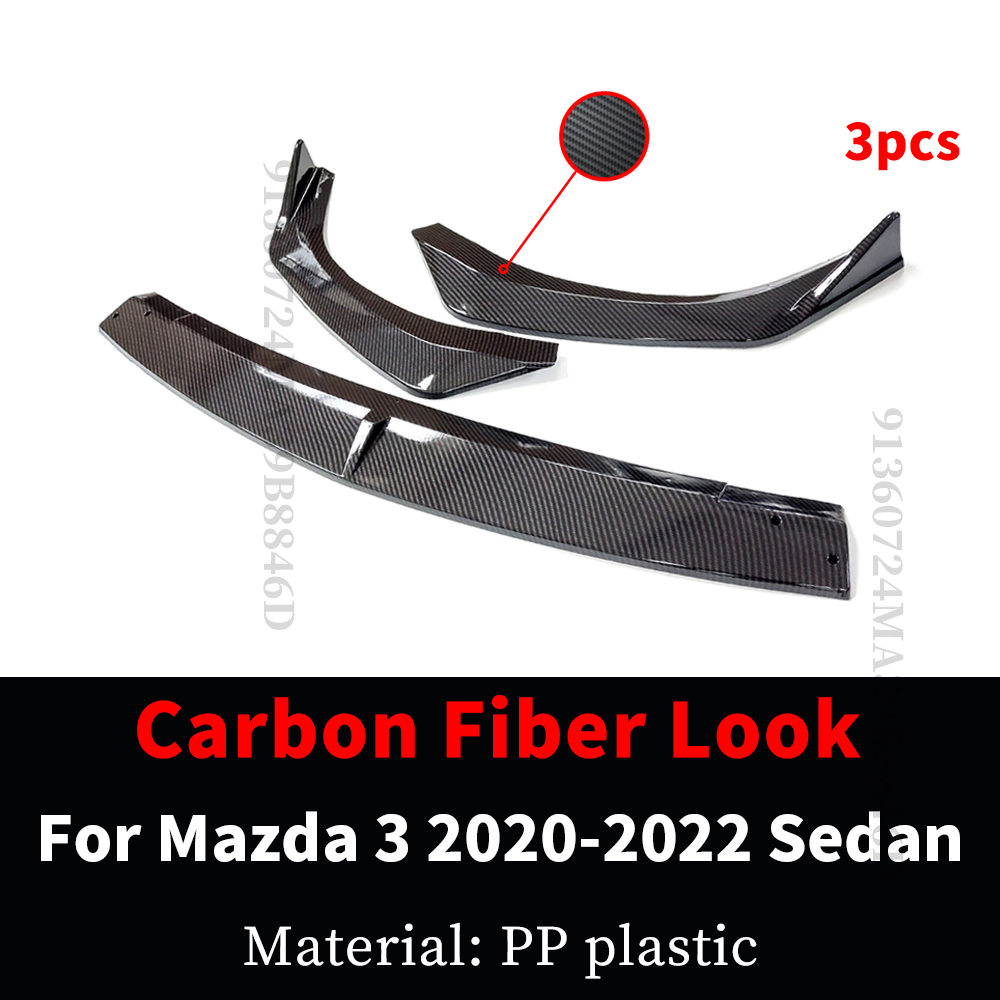 Carbon fiber look-Front Bumper for Mazda 3 Axela 2022 2021 2020 ...
