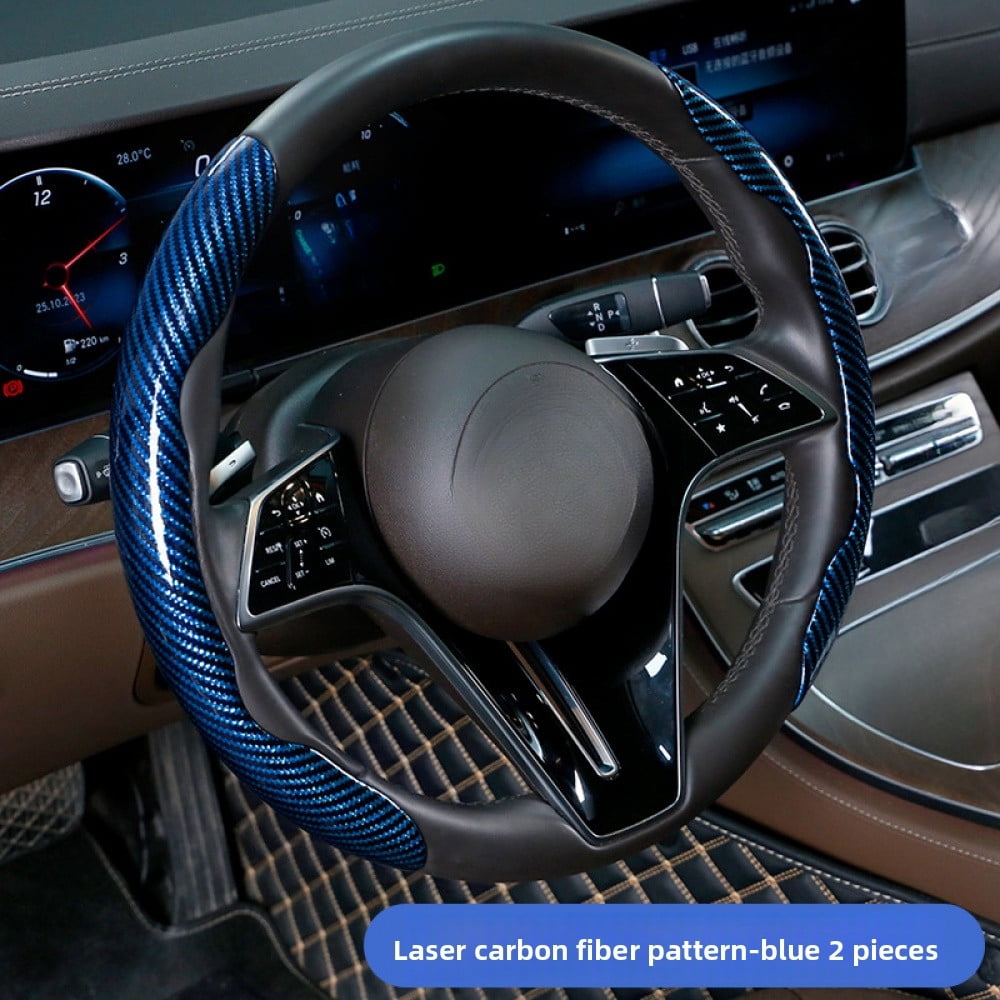 Carbon fiber pattern steering wheel cover - segmented anti-slip ...