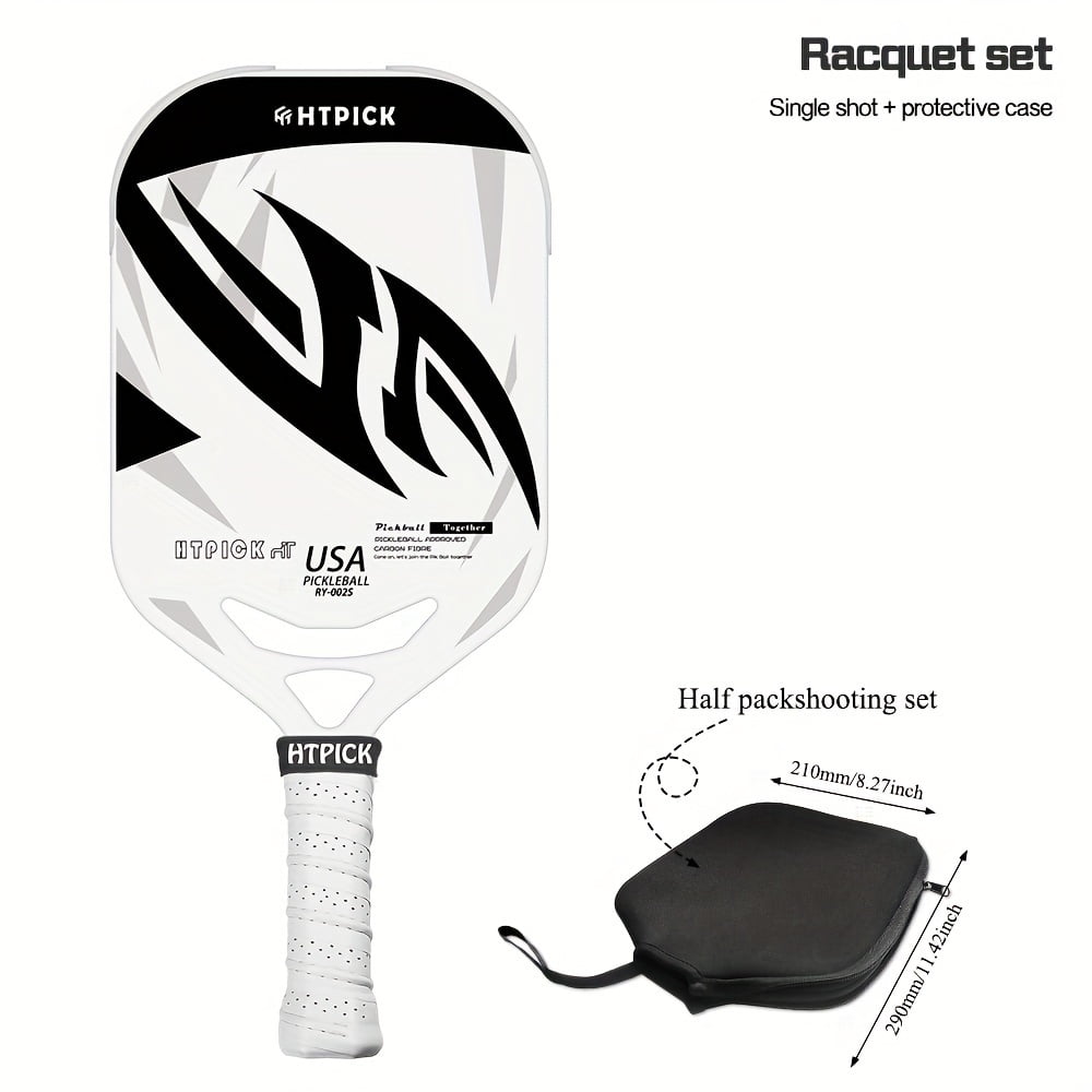 Carbon fiber pickup racket with air throat, hot formed pickup racket ...