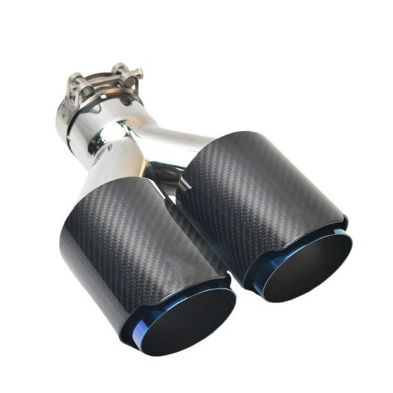 Carbon fibre styling Stainless steel Universal blue Automobile exhaust ...