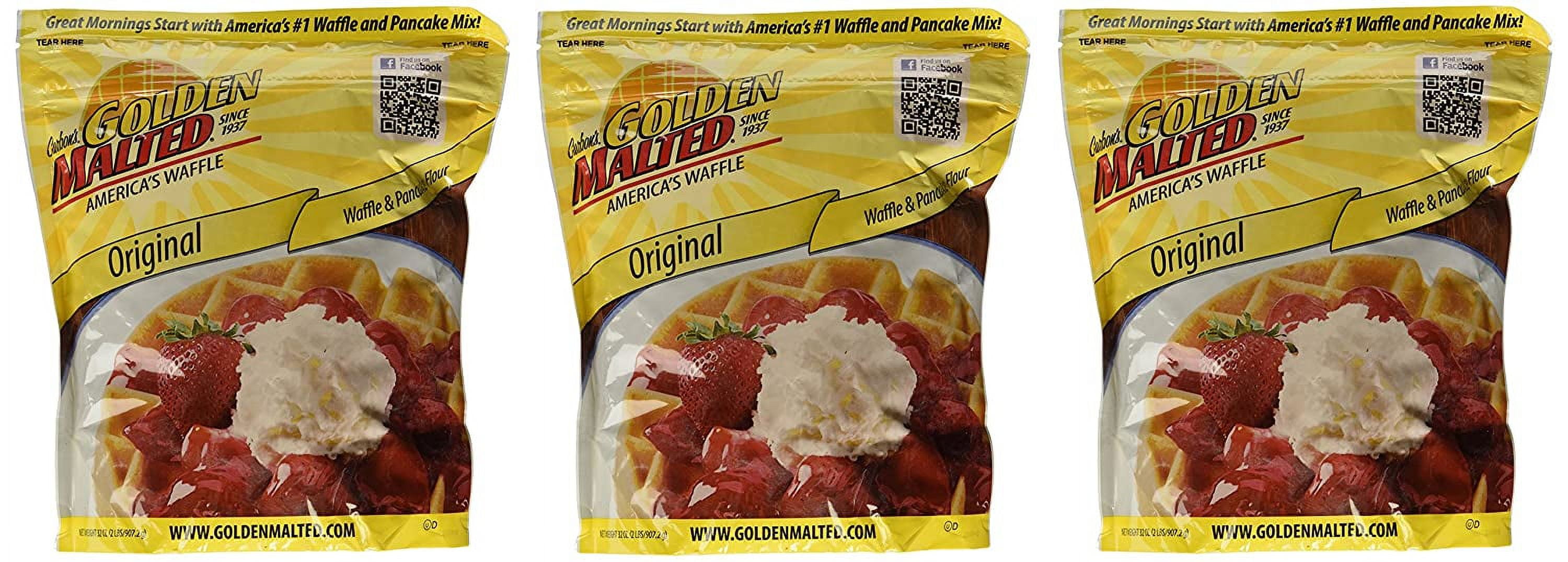 Carbon's Golden Malted Original Waffle and Pancake Flour, 32 Ounce ...