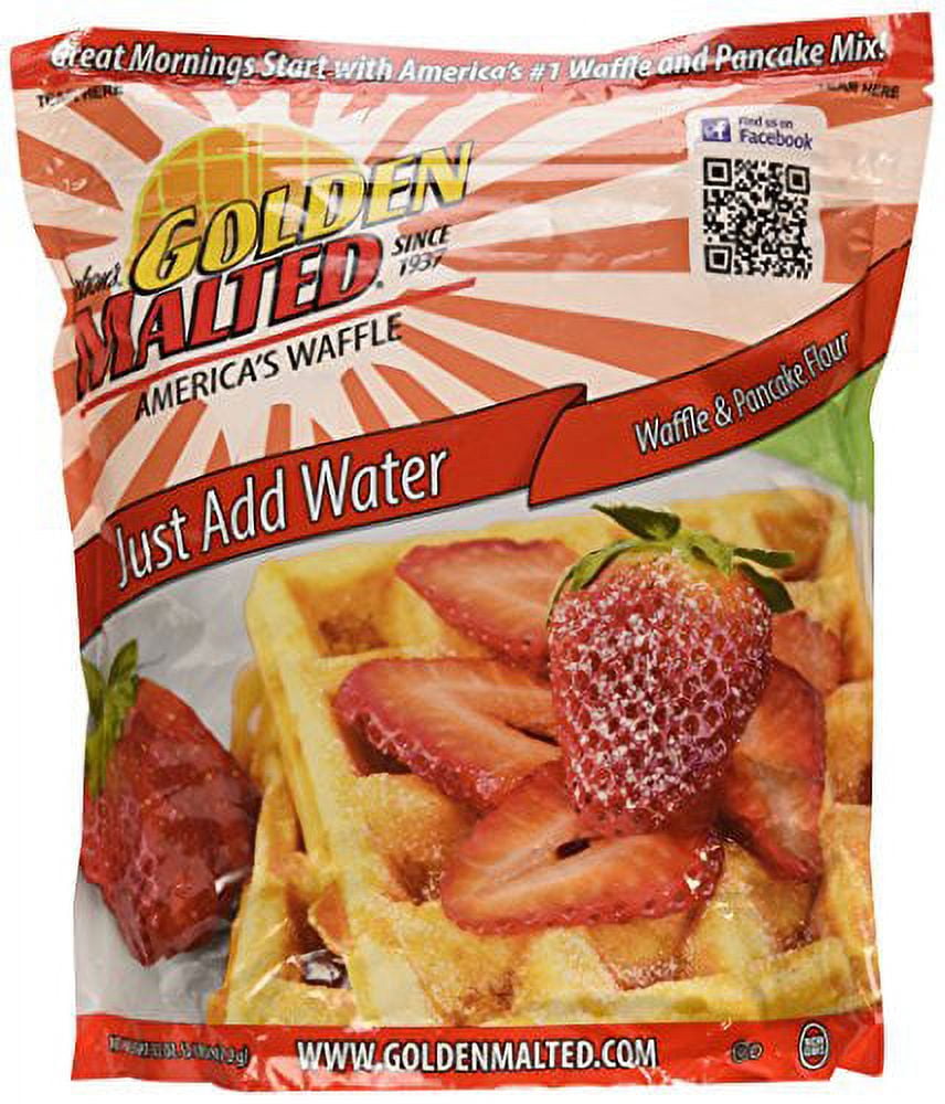 Carbon's Golden Malted Pancake & Waffle Flour Mix, Complete - "Just Add ...
