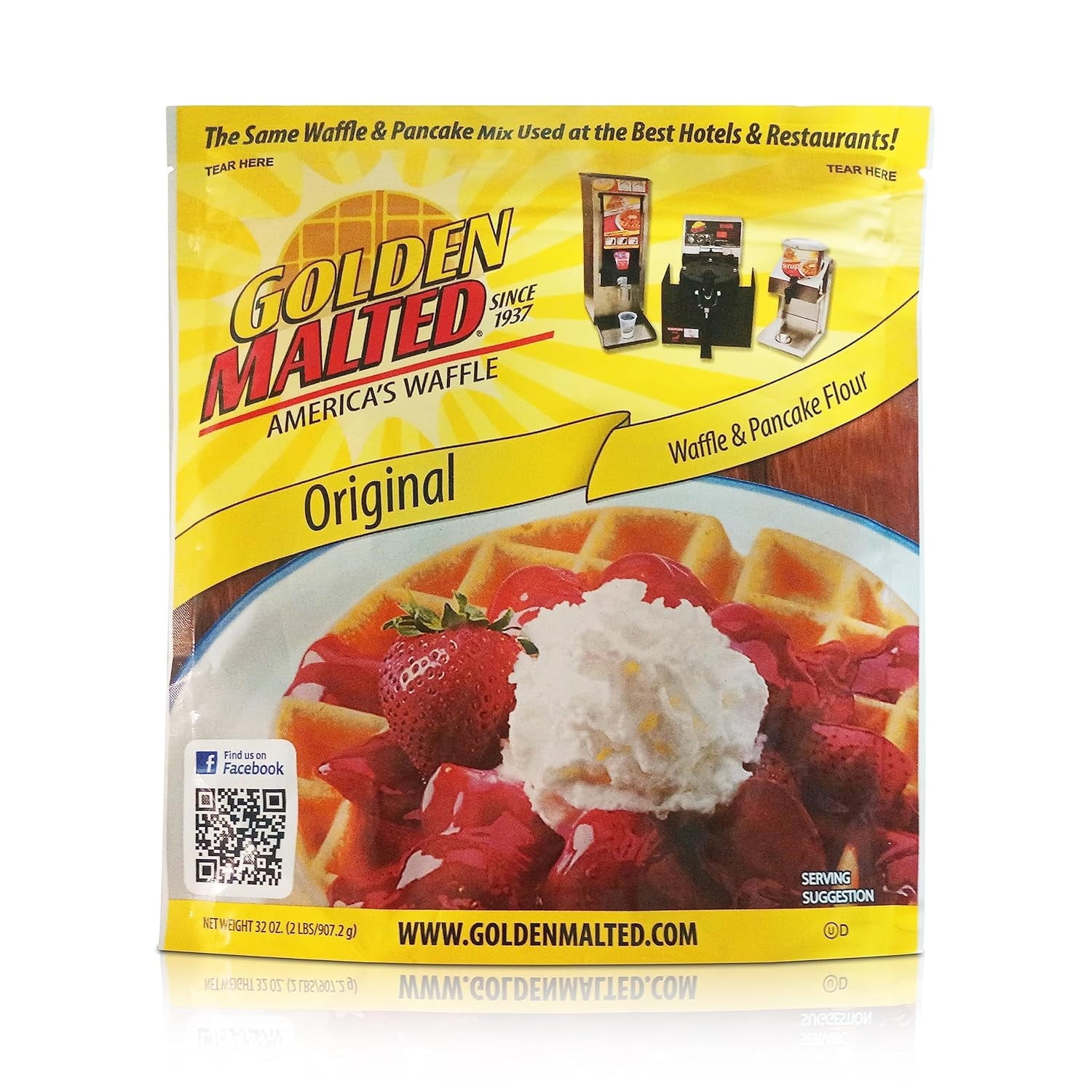 Carbon's Golden Malted Pancake and Waffle Flour Mix, Original, 32-Ounces - Walmart.com