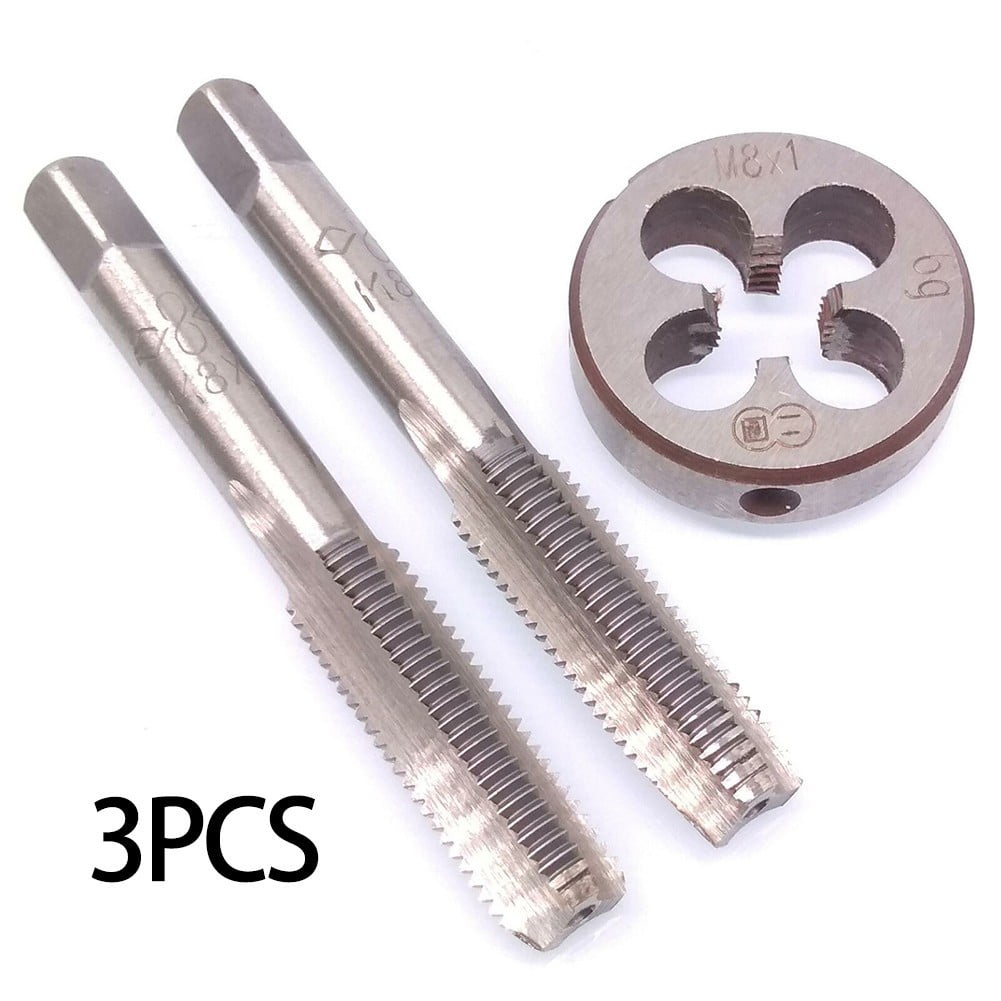 Carbon steel M8 x 1mm Taper & Plug Tap & M8 x 1mm Die Metric Thread ...