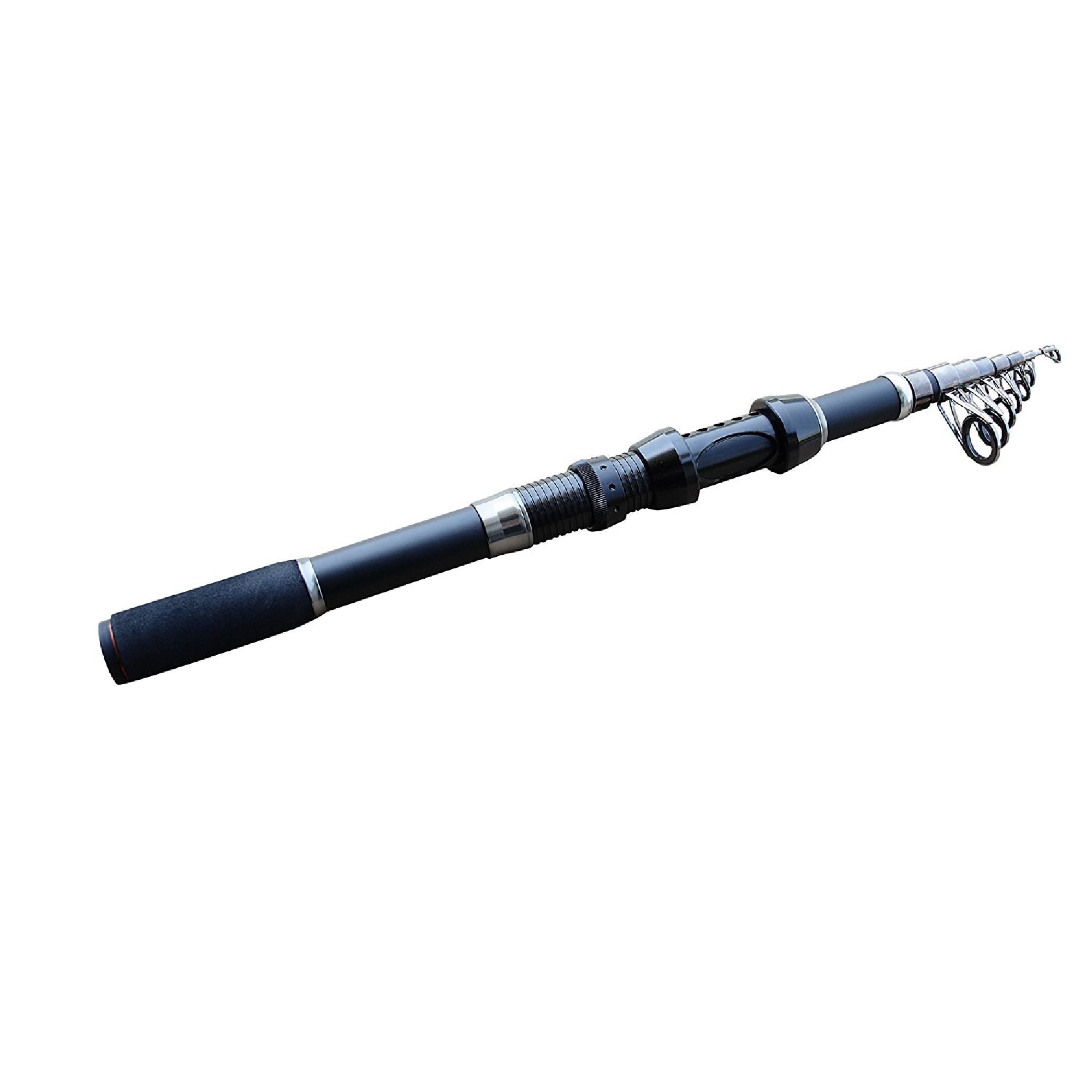 CarbonZeal Carbon Fiber Travel Spinning Telescopic Fishing Rod Graphite ...
