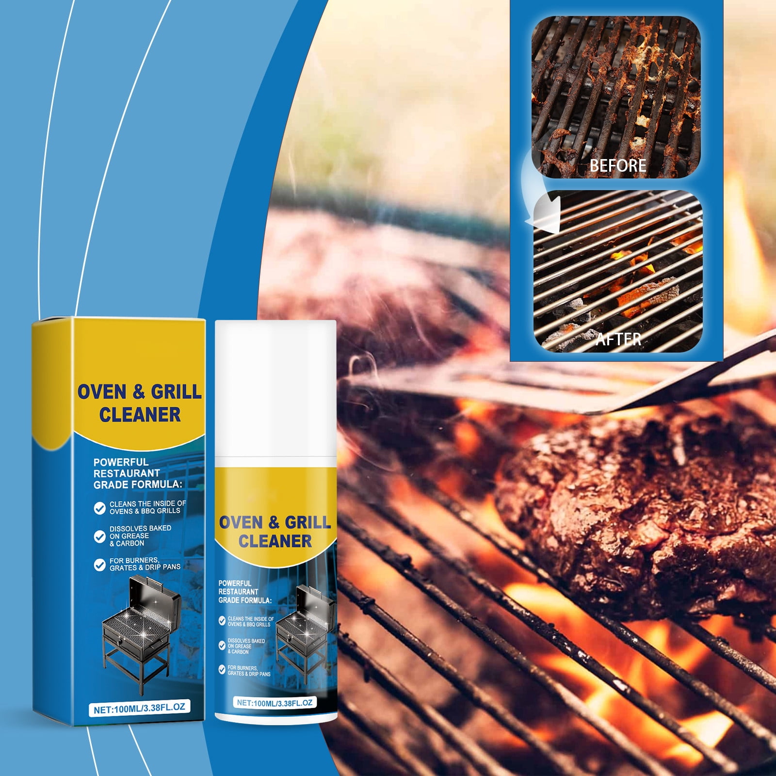 Carbona Oven Rack & Grill Cleaner | Eliminates Thick Grease & Build-Up ...