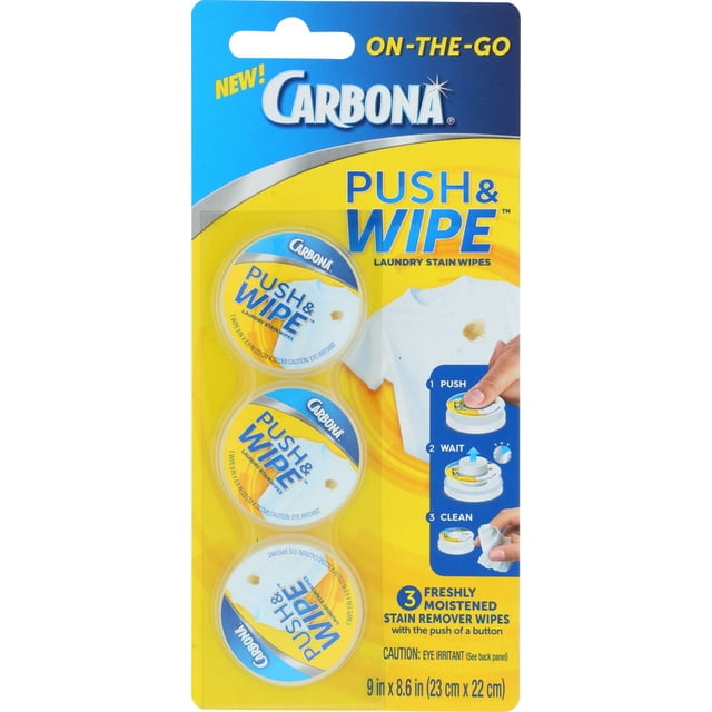 Carbona: Stain Remover Push And Wipe, 3 Pk - Walmart.com