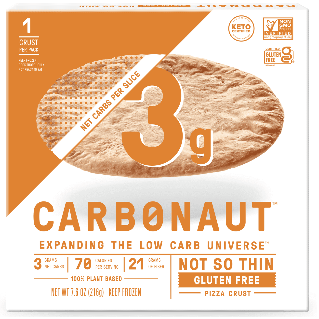 Carbonaut Not So Thin Gluten-Free Pizza Crust (One Box) - Walmart.com