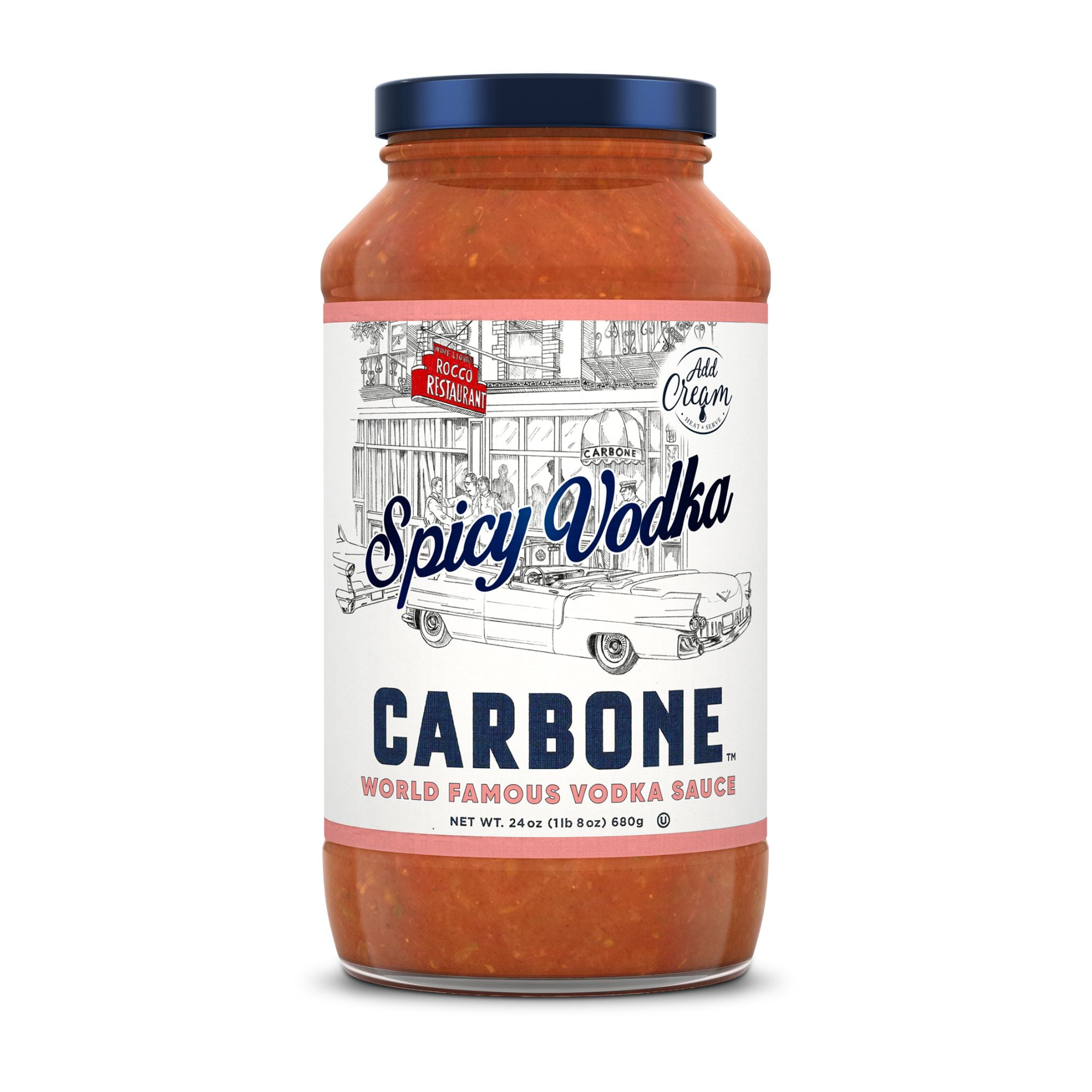 Carbone, Spicy Vodka Sauce, 24 oz, Premium Gluten-Free Ingredients ...