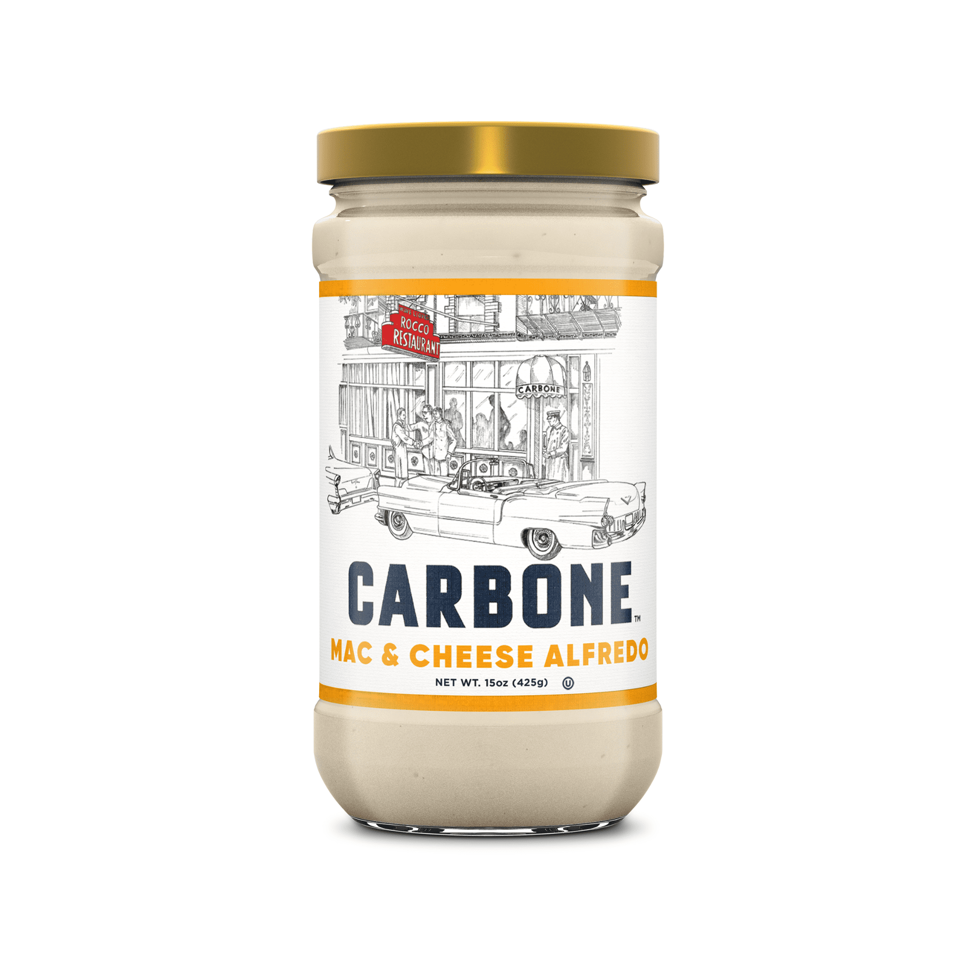Carbone, Mac & Cheese Alfredo Pasta Sauce, 15 oz, Creamy Rich Flavor ...
