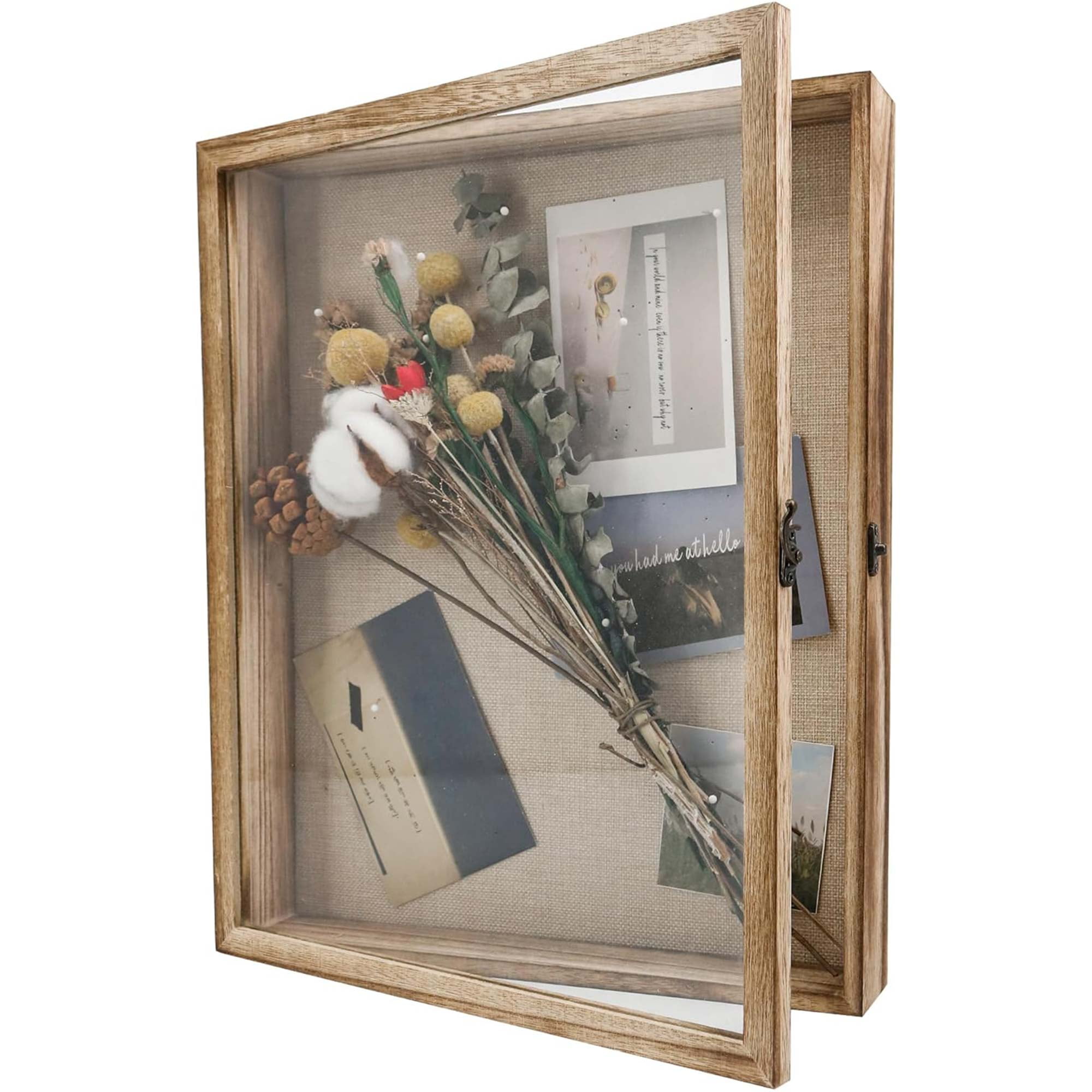 Carbonized Black Shadow Box Frame Real Glass Window Door with Hinge 13 ...