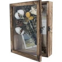 Carbonized Black Shadow Box Frame Real Glass Window Door with Hinge 8 x ...