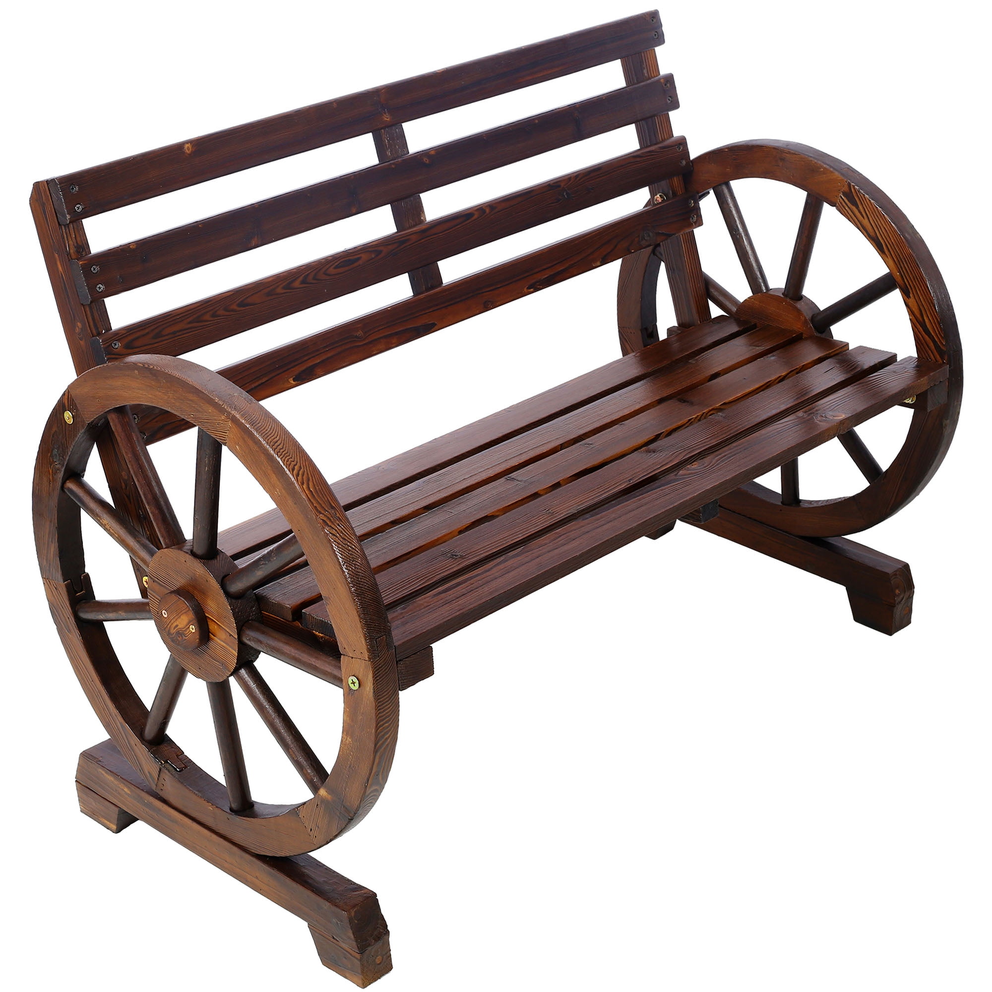Carbonized Double Rocking Chair for 2 Persons Wide Curved Seat Porch ...