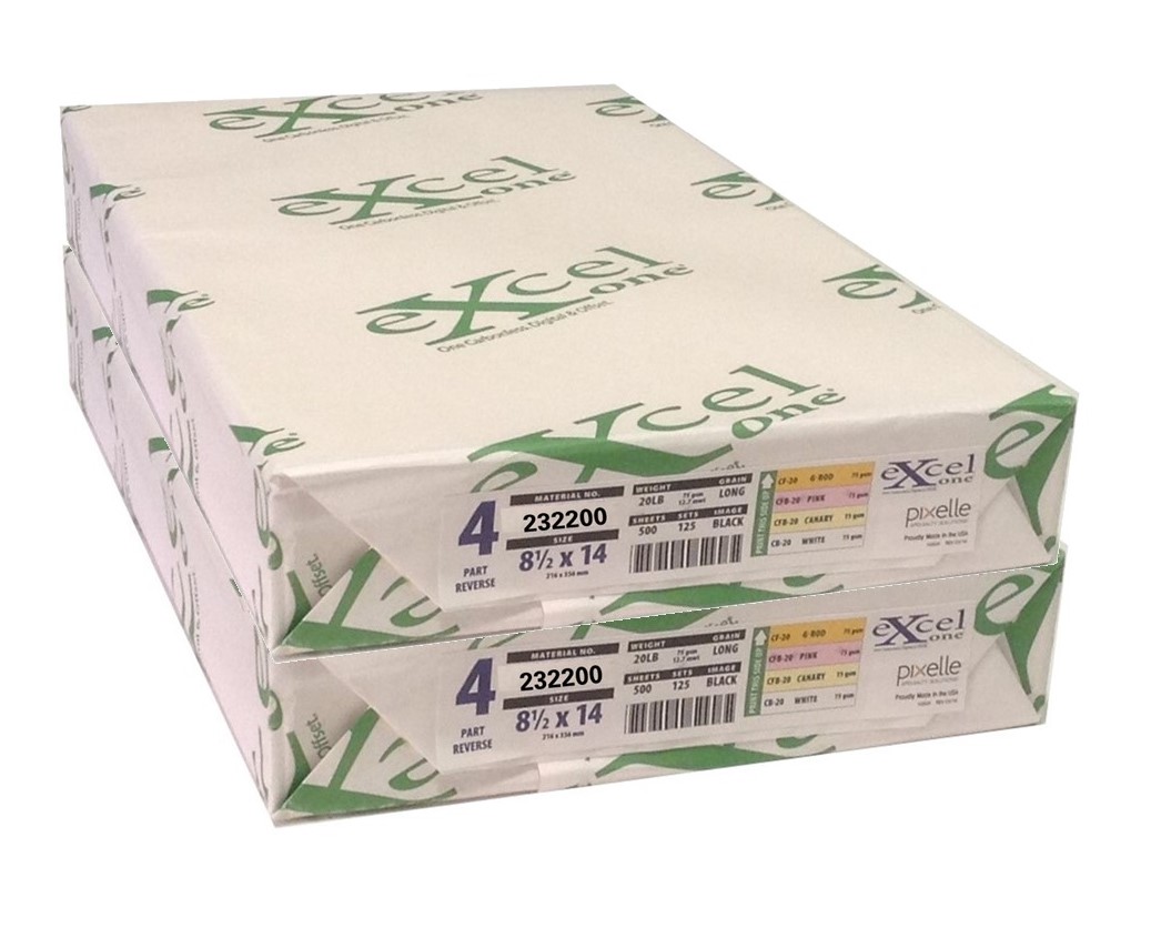 Carbonless 4-Part Rev Paper (Gld/Pk/Yl/Wh), 8.5" x 14" (232200) - Two ...