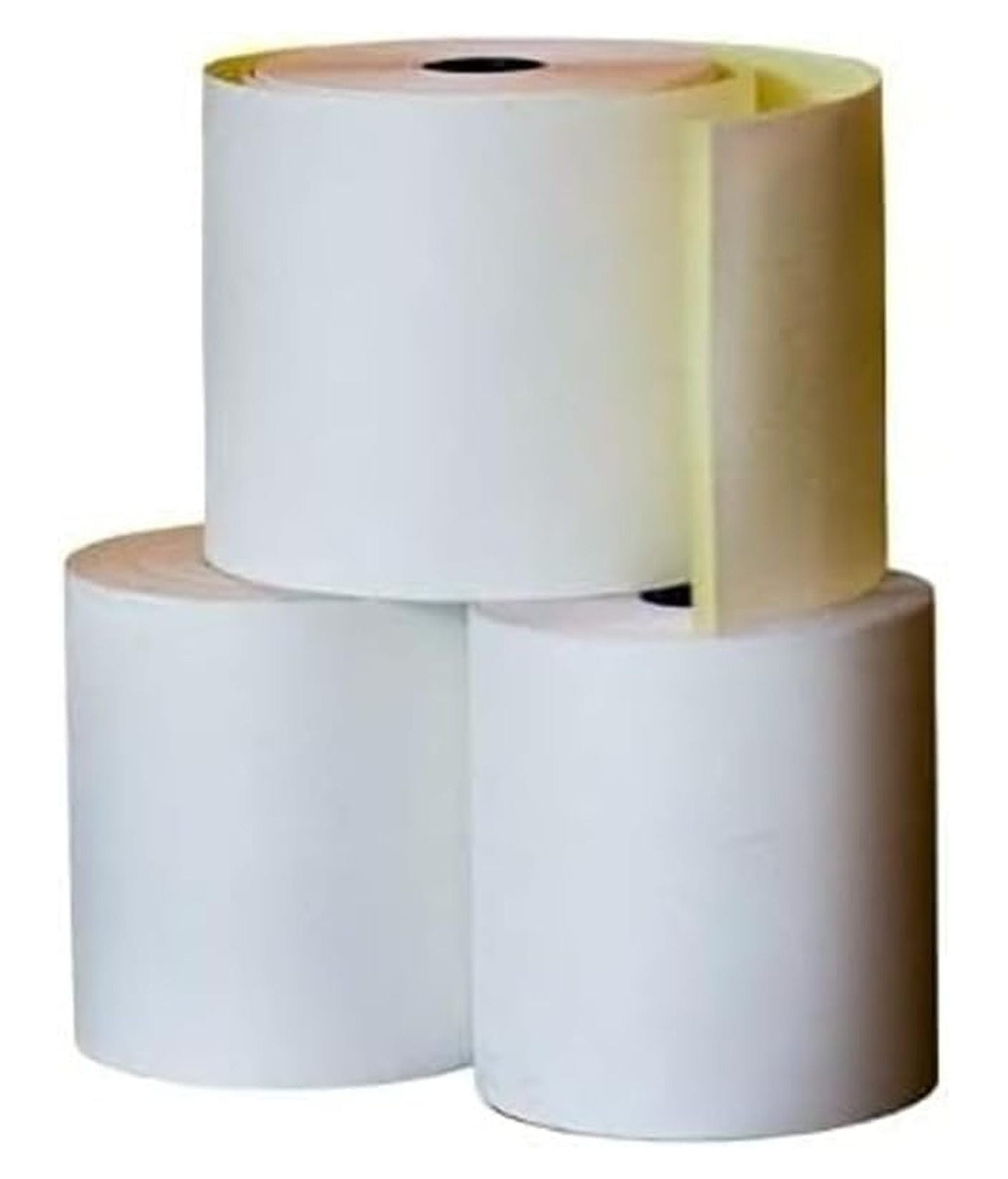 Carbonless Rolls 2 Ply - 3" x 90ft White/Canary (30 Rolls) - POS Rolls ...